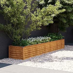 YuuSsea Garten-Hochbeet aus Cortenstahl 291 x 50 x 36 cm, wetterfestes ...