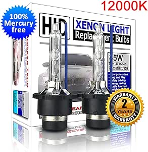 Amazon.com: Heavy Duty HID Xenon Headlight Replacement Bulbs (Pack of 2) (D4S/D4R, 12000K Twilight)