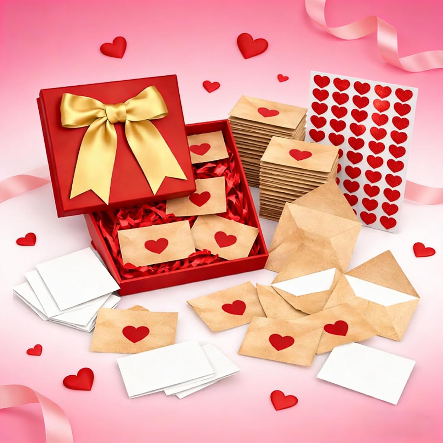 Diy Love Note Box - Mini Blank Cards And Envelopes, Valentine Envelope ...