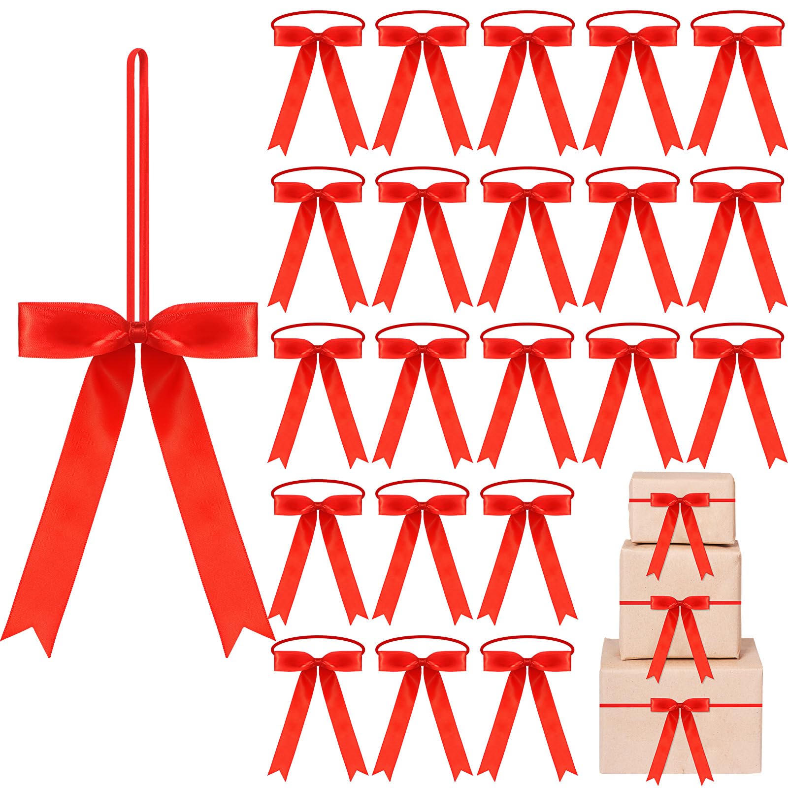 Amazon.com: Riceshoot 24 Pcs 5 Inch Stretch Elastic Loops with Pre Tied ...