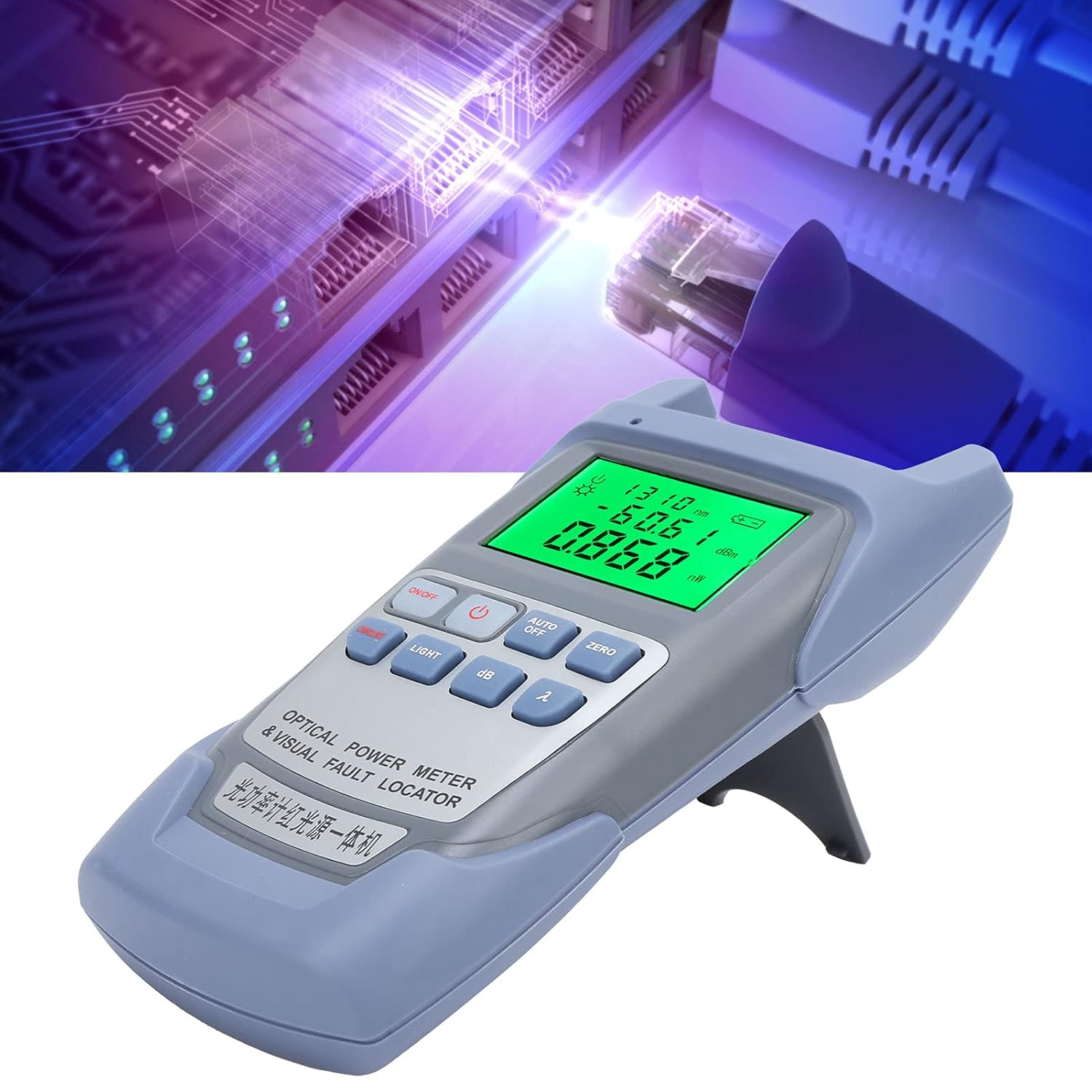 DXP-50D Fiber Light Decay Tester, Optical Power Meter Handheld Red ...