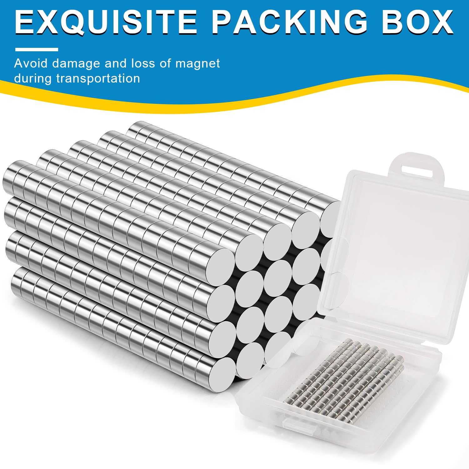 Snapklik.com : 300 Pack Small Magnets,3x3mm Refrigerator Magnet Rare ...