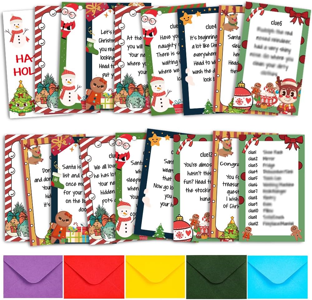 Amazon.com: OXEDP Christmas Scavenger Hunt, Indoor Scavenger Hunt Game ...