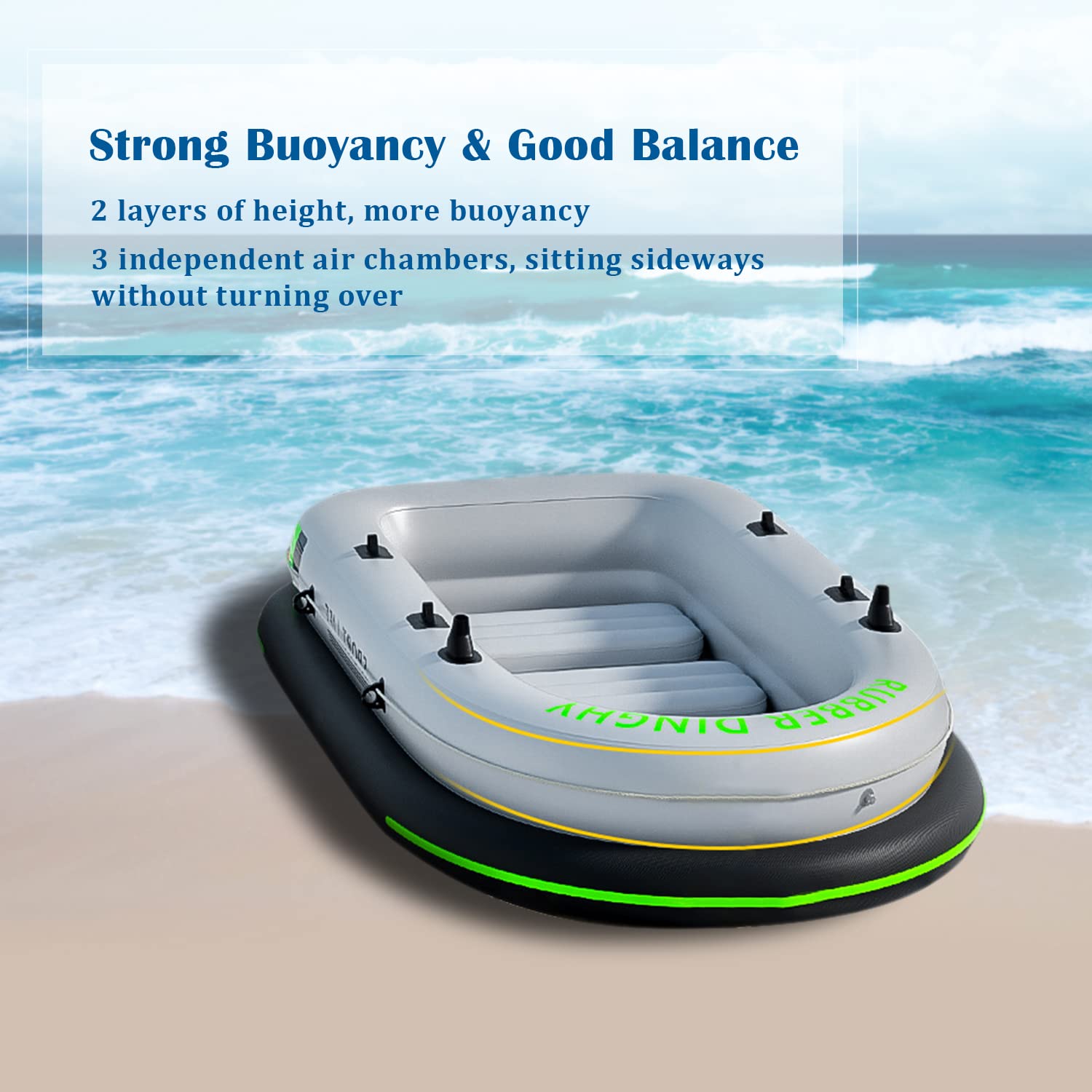 Snapklik.com : YUEWO 4 Person Inflatable Boat For Adults, Inflatable ...
