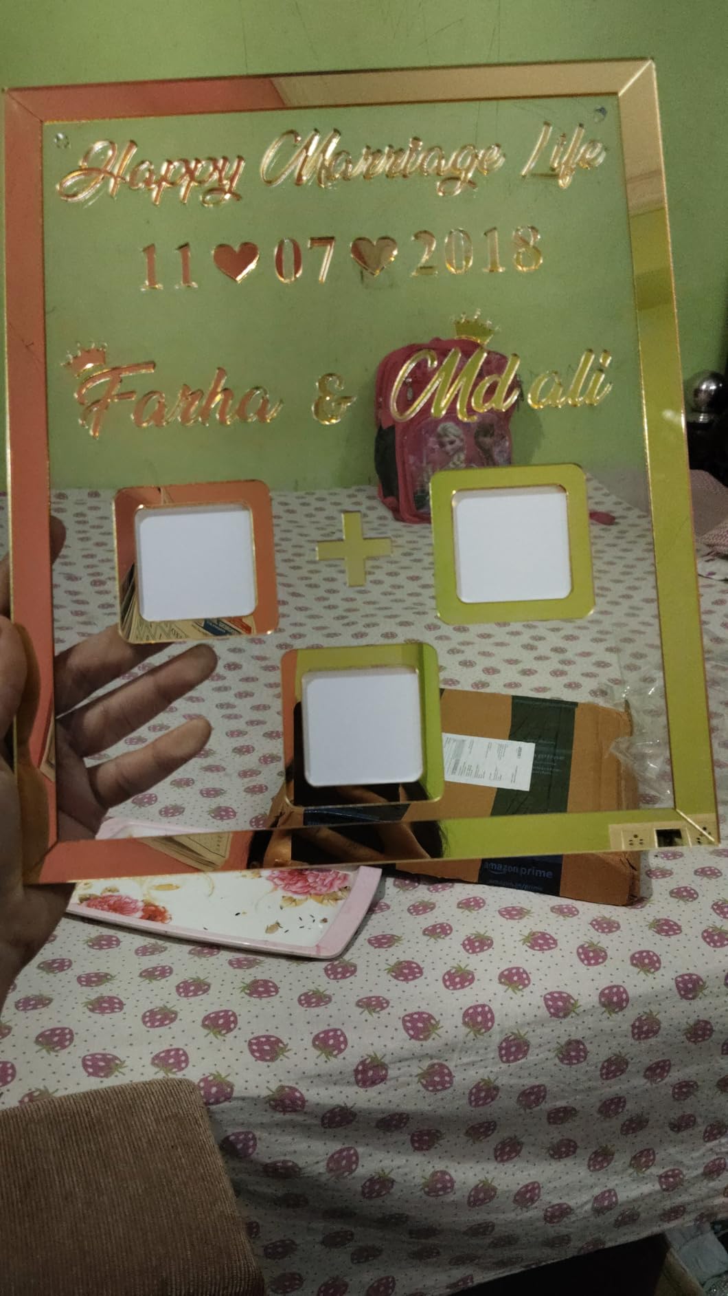 UKANI Couple Thumb Impression Gift (30 Cm X 25 Cm)| Wedding Thumb Print ...