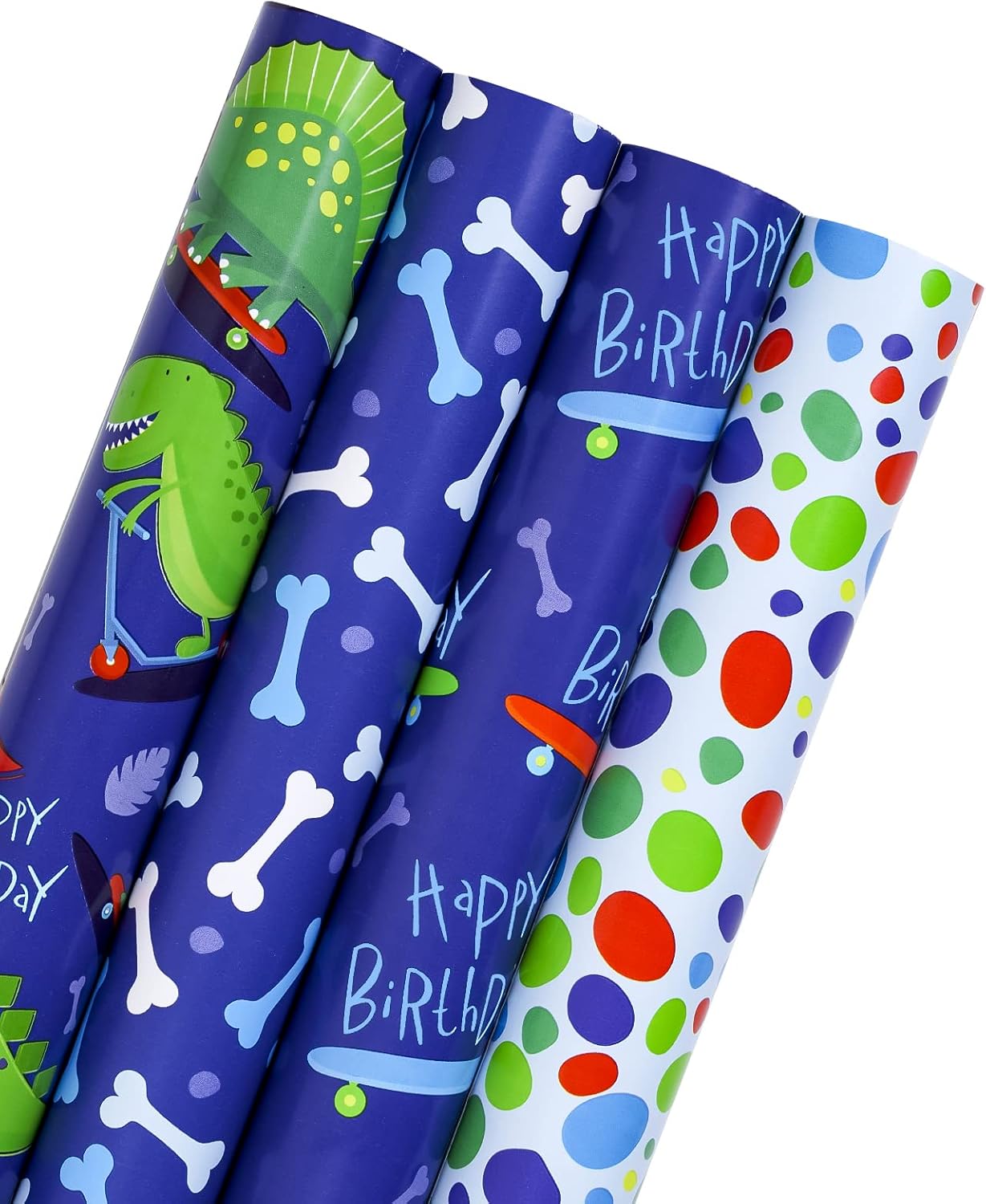 Cute Dinosaur Birthday Wrapping Paper - 4 Rolls - 30 Nepal | Ubuy