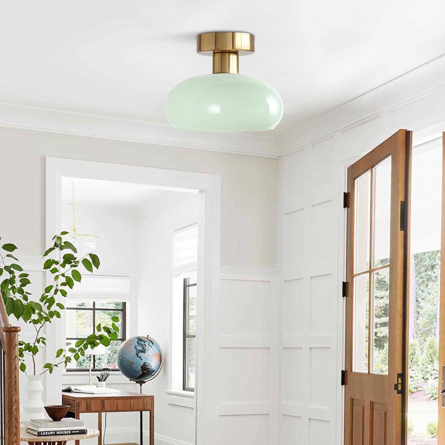 Snapklik.com : Lighting Green Ceiling Light Fixture Nordic Flush Mount ...