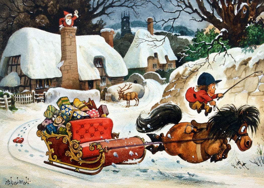 8 x Mixed Thelwell Christmas Cards (8 images) 2021edition – BigaMart