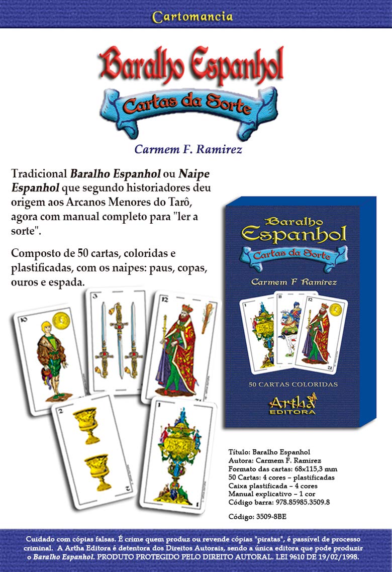 Baralho Espanhol - Com 50 Cartas Plastificadas: 9788598535098: Amazon ...