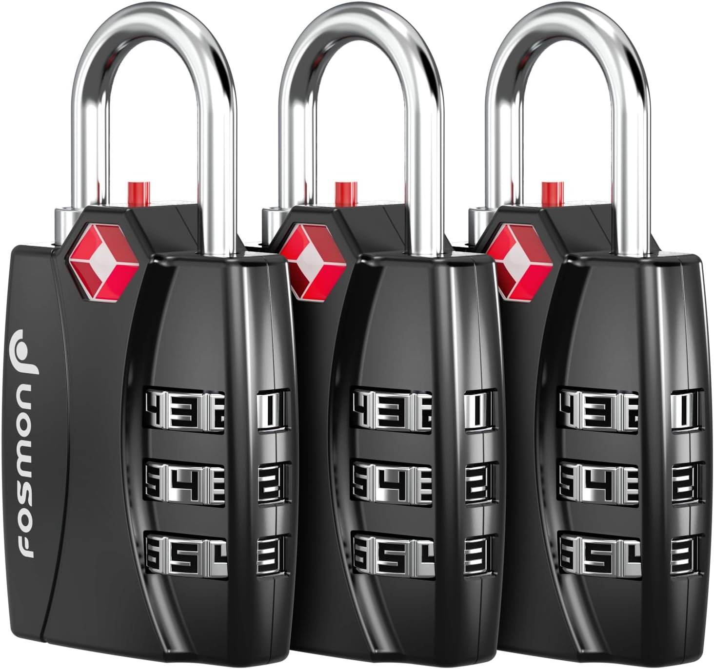 Amazon.com: Fosmon TSA Approved Locks for Luggage. Suitcase Locks with ...