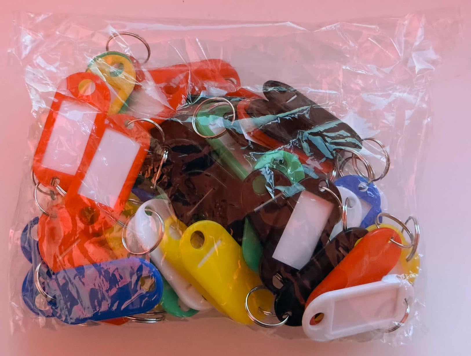 60pcs Key Tags with Labels,6 Colors Key Fobs with Split Rings for Keys ...