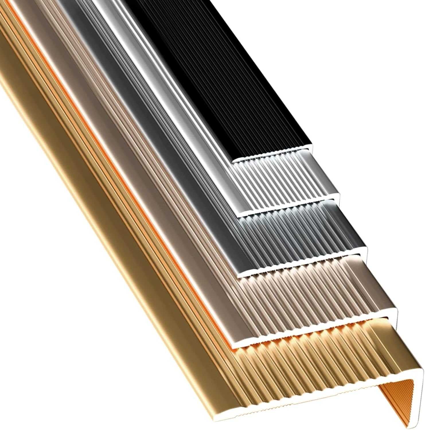 Amazon.com: whalebee Staircase Step Treads Aluminum Stair Edge Trim ...