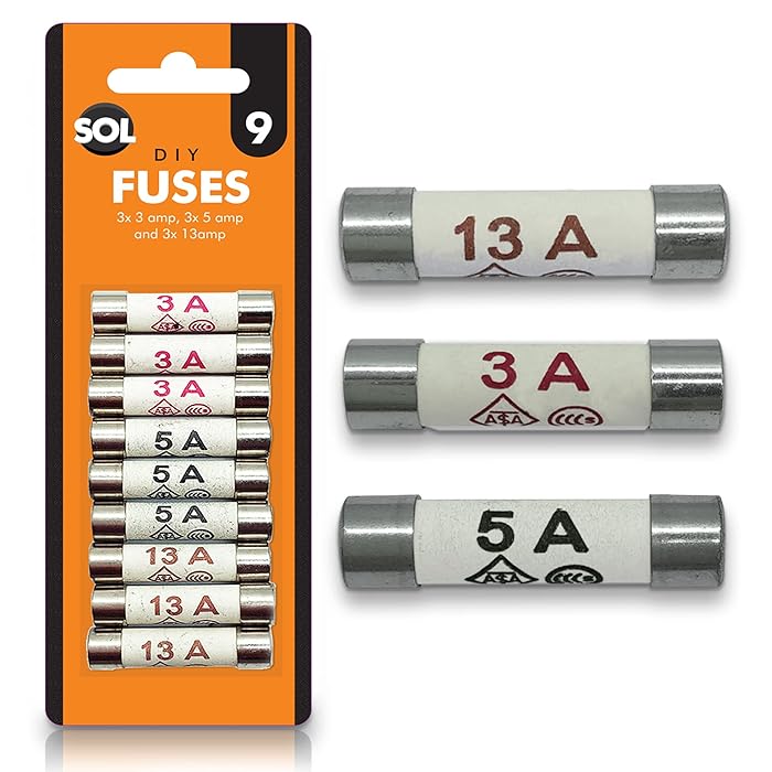 Buy 9pcs Fuses Mixed Household UK | Ceramic Household Mains Plug Top ...