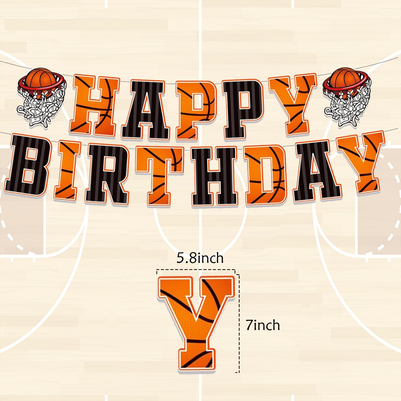 Birthday Banner Basketball Printable
