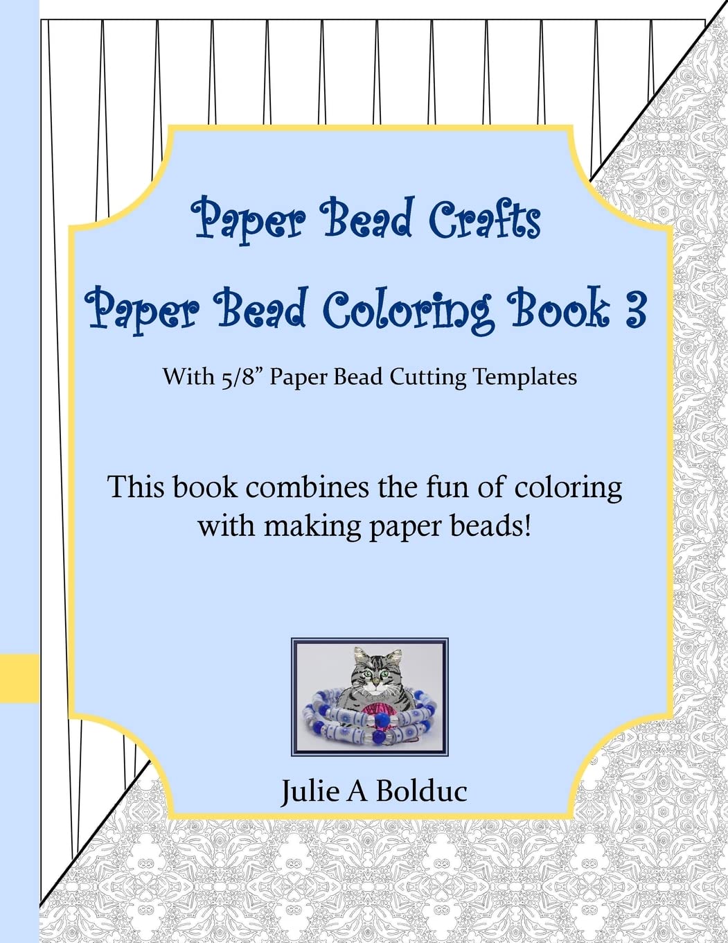 Paper Bead Crafts Paper Bead Coloring Book 3: With 5/8" Paper Bead ...