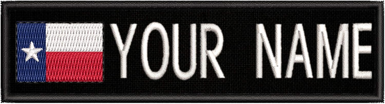 Amazon.com: Custom Personalized Your Name Texas Flag Embroidered ...