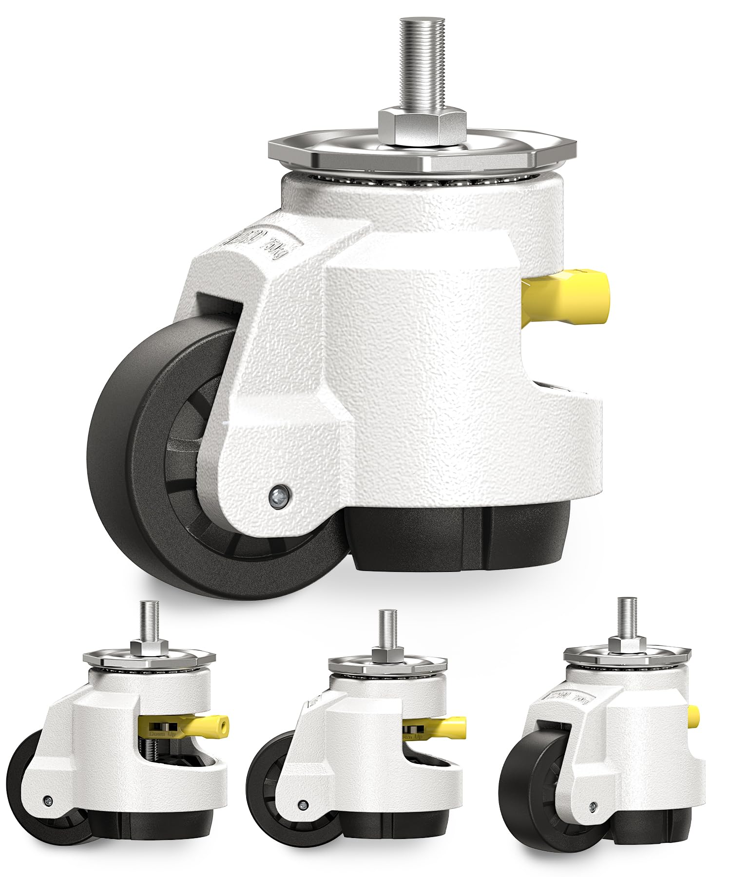 Snapklik.com : HOLKIE Leveling Stem Casters Set Of 4 Heavy Duty ...