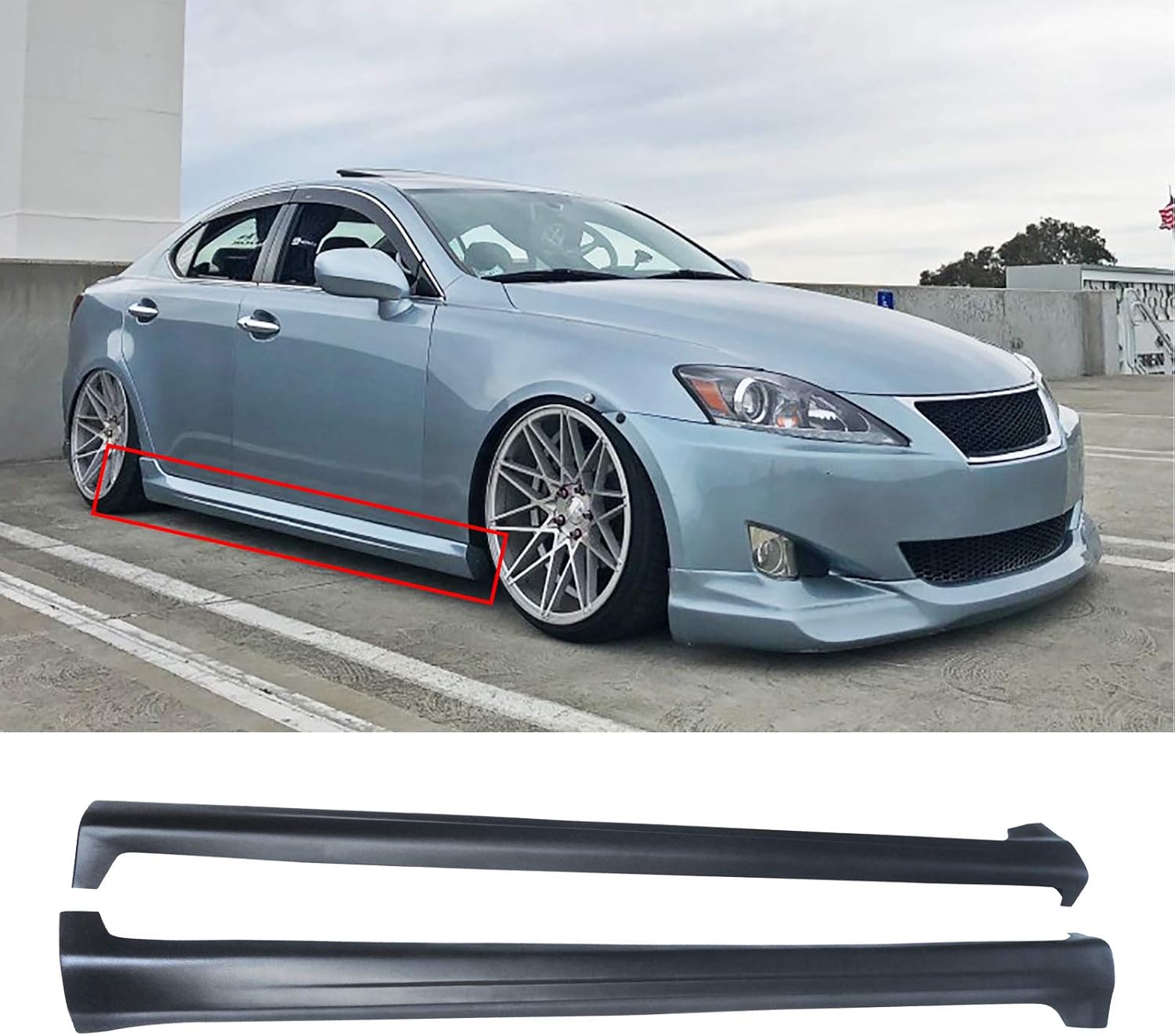 Amazon.com: NINTE Side Skirts for 2006-2013 Lexus IS250 IS350, In-S ...