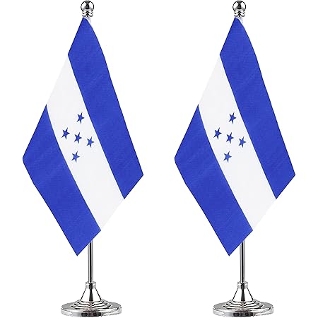 Amazon.com: WXTWK 2 Pack Honduras Flag Honduran Desk Flag Small Mini ...