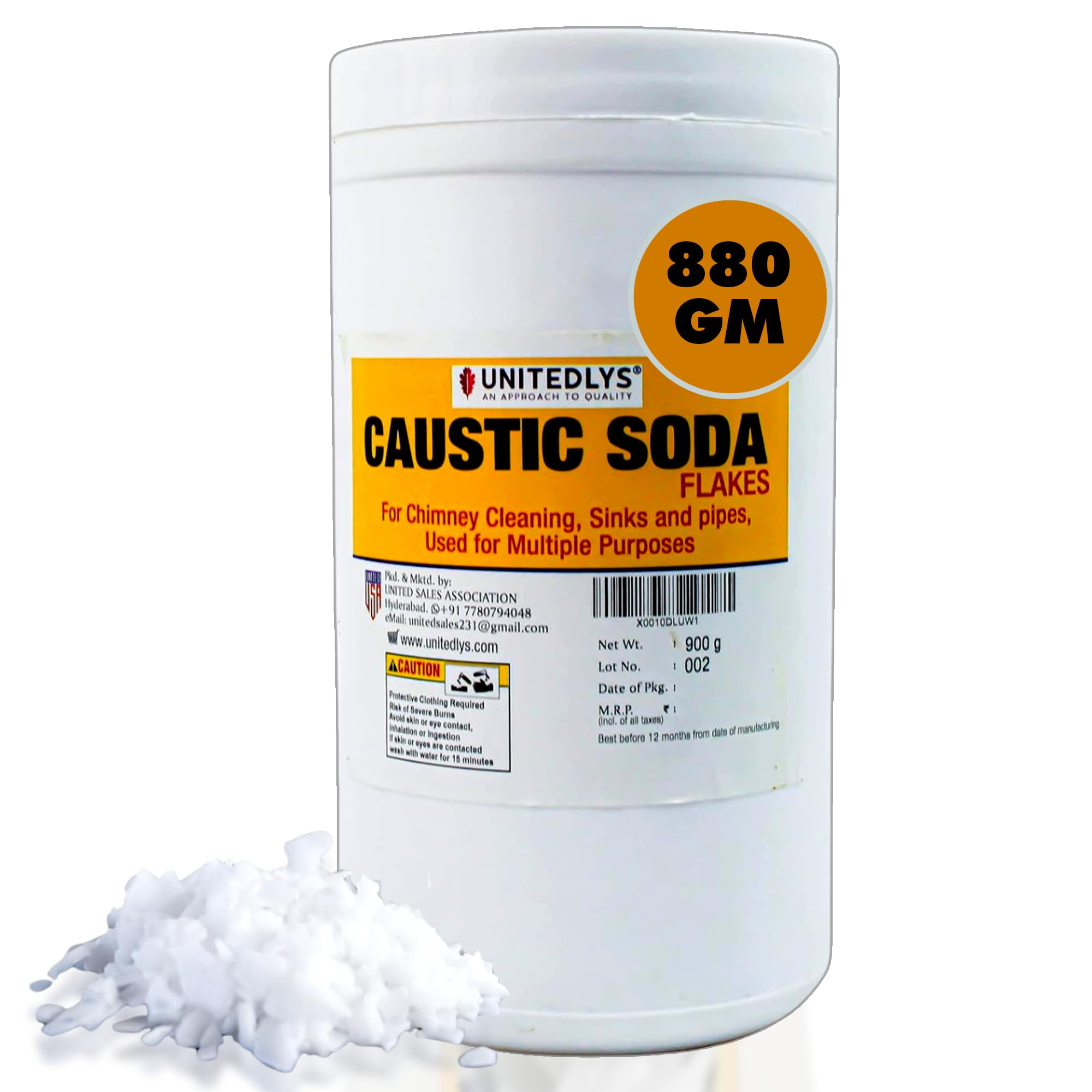 Unitedlys® Caustic Soda Drainage Block Remover 880g | Chimney, Drain ...