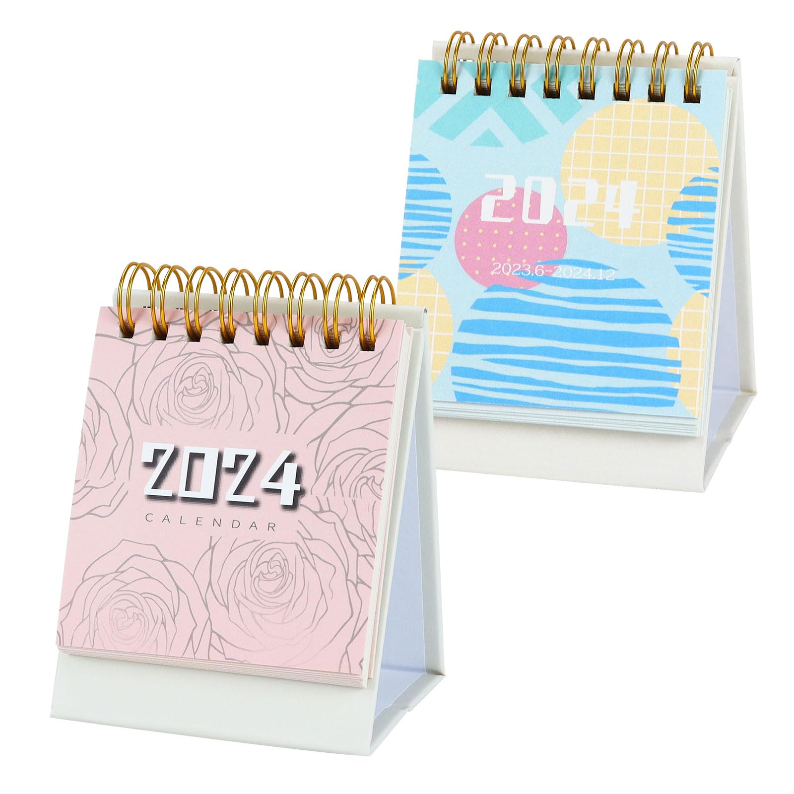 Snapklik.com : 2023-2024 Mini Desk Calendar, Portable Small Pink Rose ...