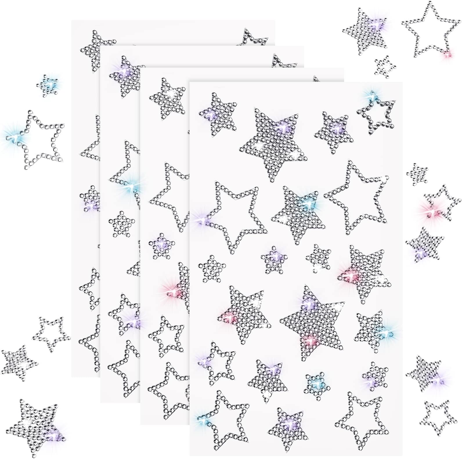 Amazon.com: 6 Pack Glitter Foam Gold Star Letter Stickers for ...