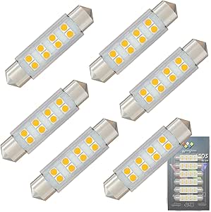 Amazon.com: WiseShine Festoon LED Bulb 43mm 44mm,578 LED Bulbs Warm ...