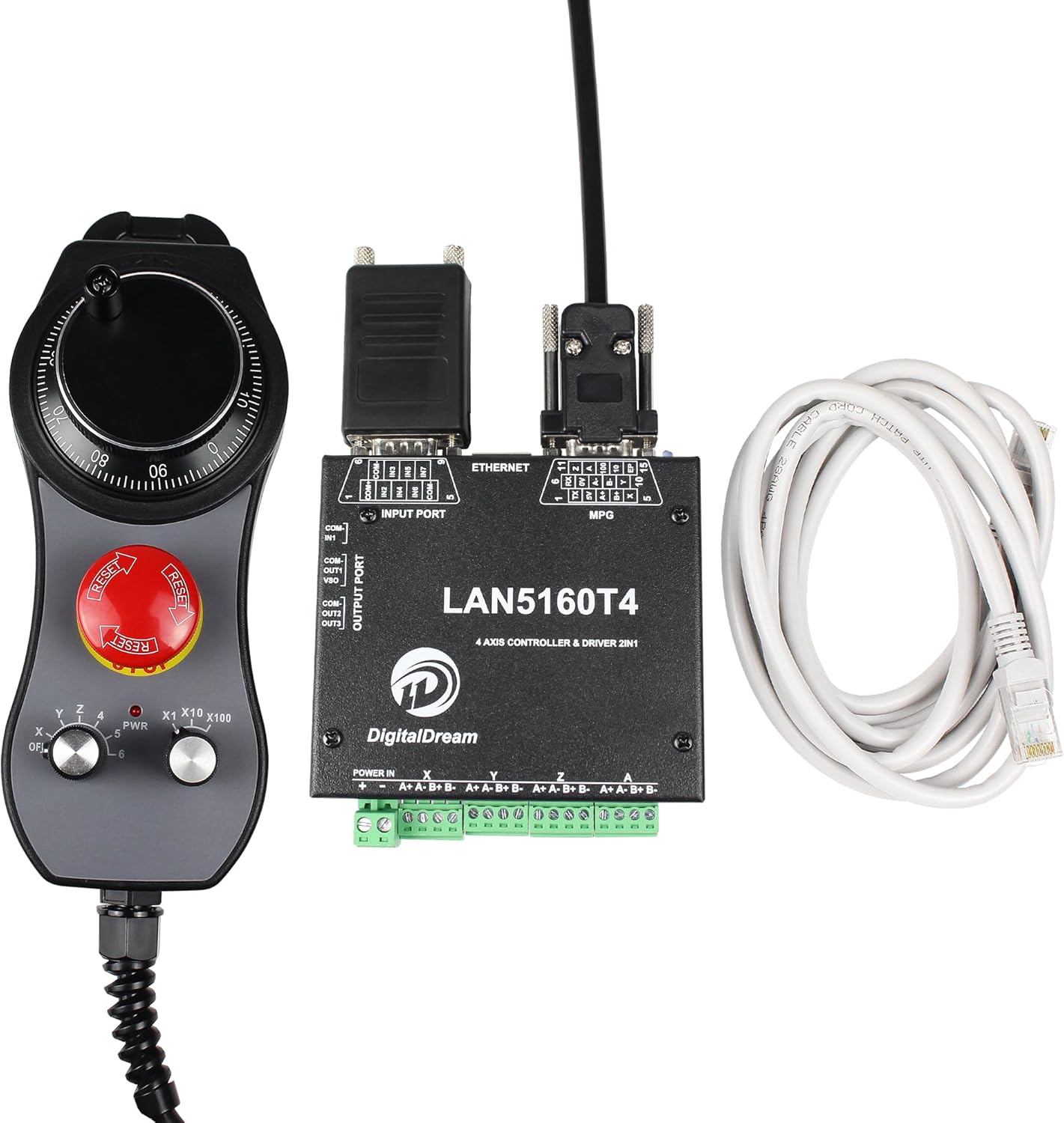 CNC Controller Board Mach3 Stepper Motor Driver with Ethernet Network Interface Card+6 Axis ...