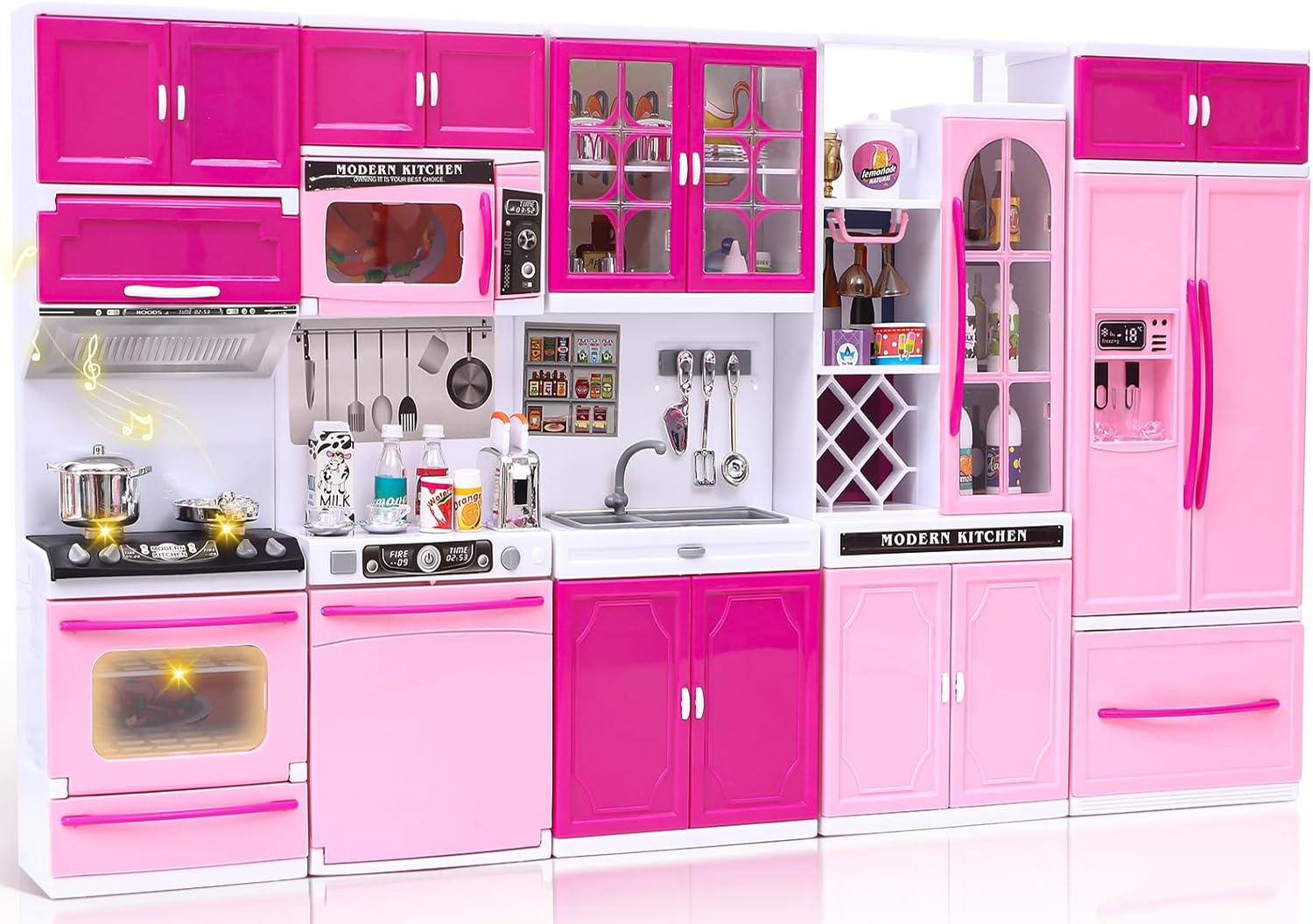 Amazon.com: G.C Kitchen Playset for Kids Toddlers, Mini Doll Kitchen ...