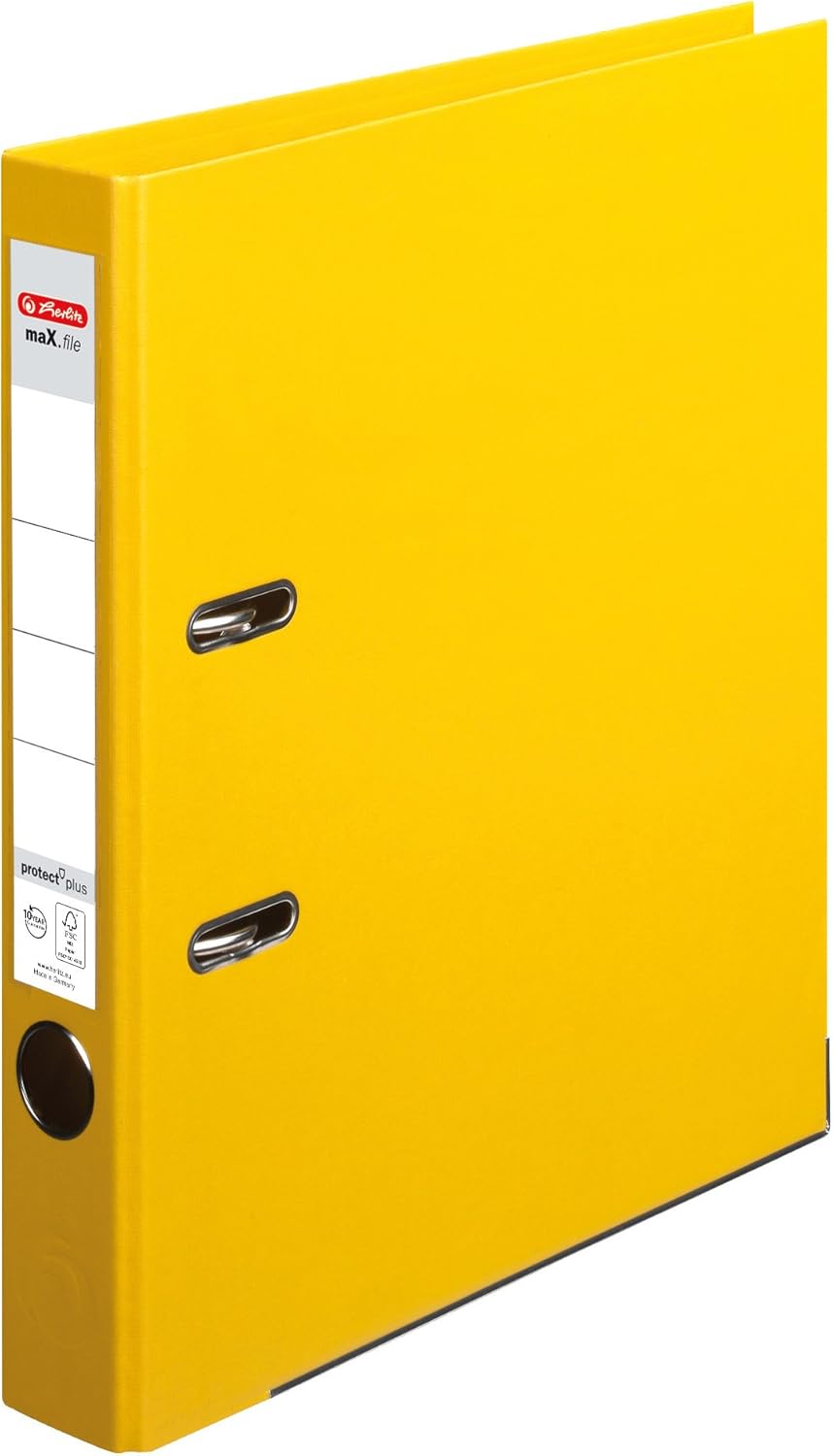 Herlitz Ring Binder – Yellow 10834778 Polypropylene (PP) (Polypropylene ...
