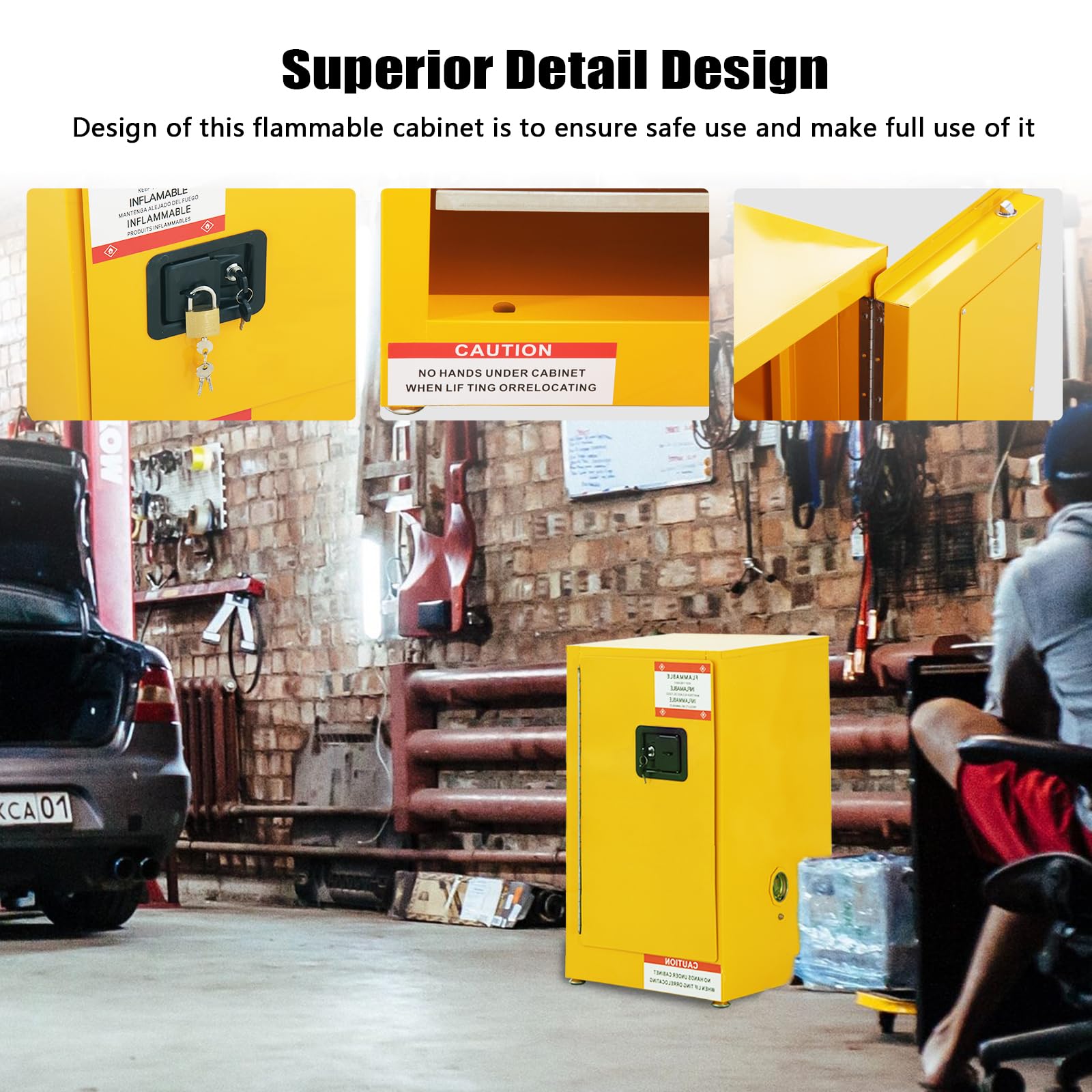 Snapklik.com : Flammable Cabinet, Fireproof Safety Cabinet For ...