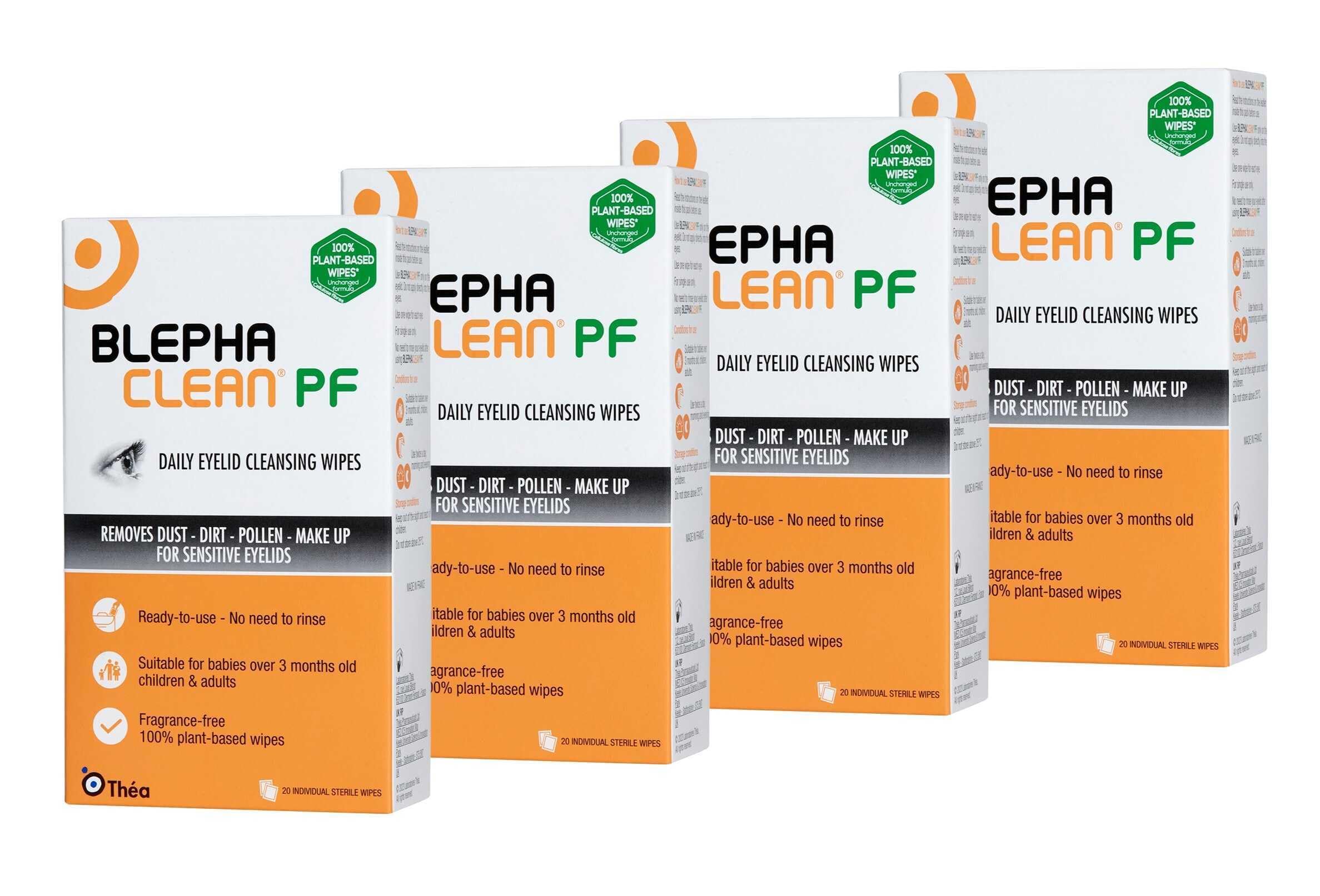 Buy 80 Blephaclean PF Daily Eyelid Wipes - Gentle Cleansing for Eyelids ...