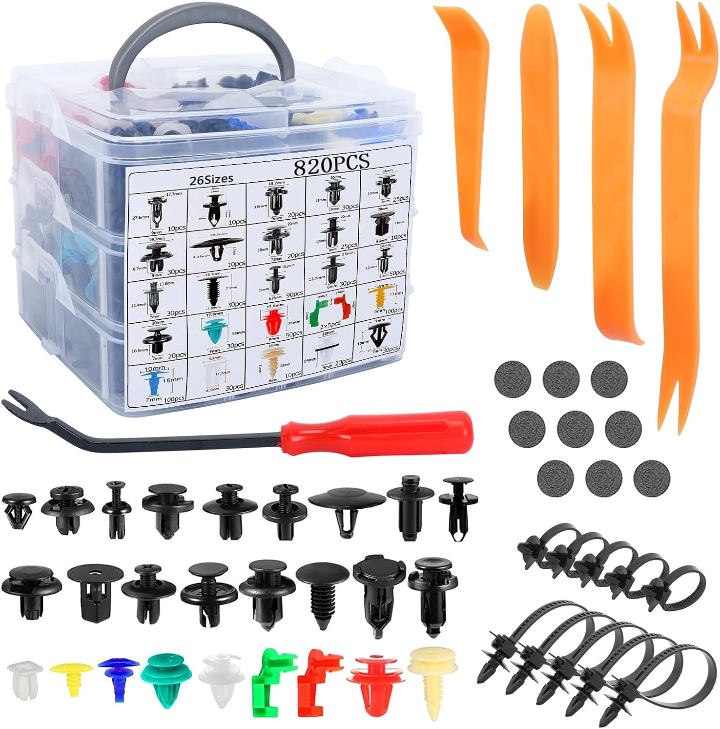 Amazon.fr : KOSHIFU 925PCS Rivet Clips Plastique - Clips Voiture ...