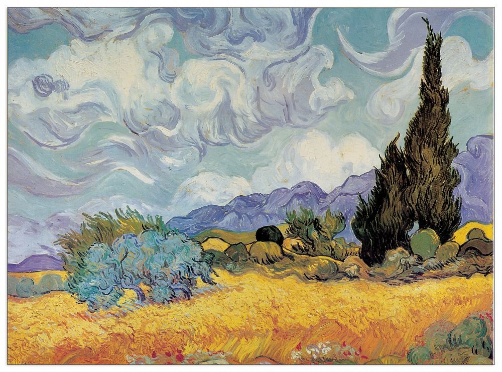 Van Gogh Cypress Trees