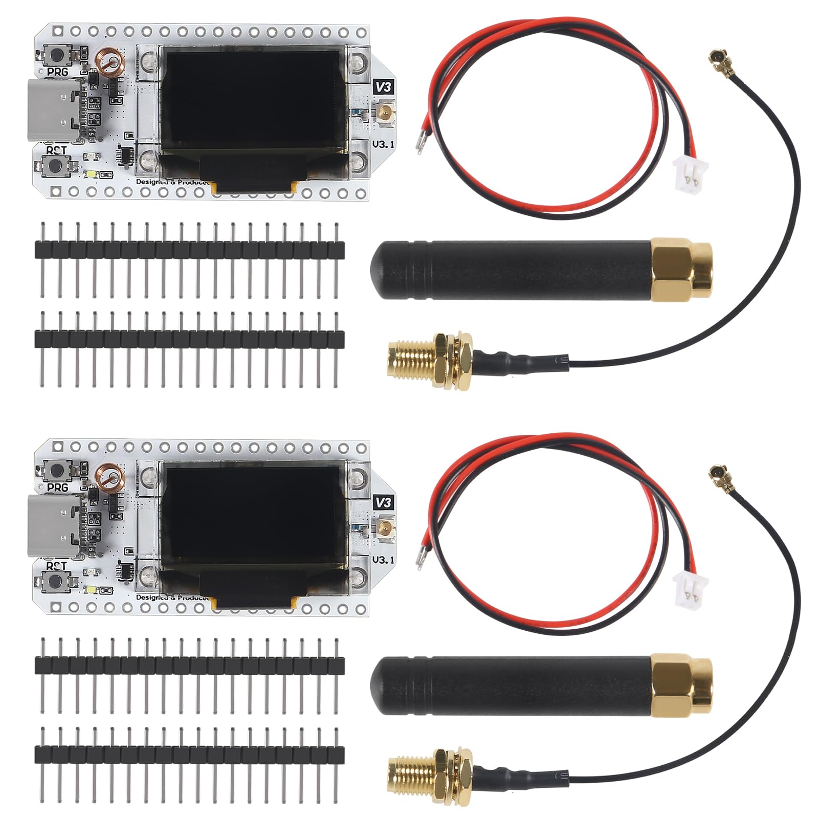 Amazon.com: AITRIP 2PACK 915MHz ESP32 LoRa 0.96 OLED Development Board V3 SX1262 Type-C with ...