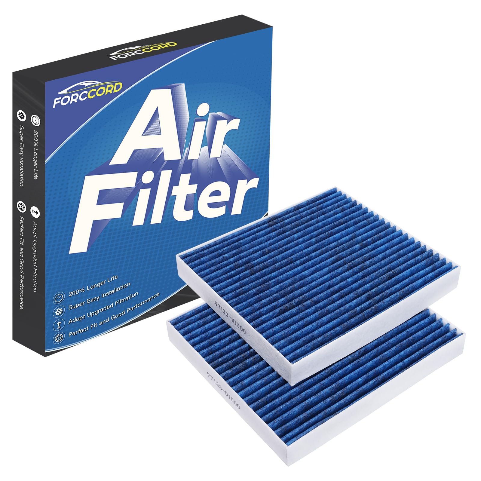 Amazon.com: Forccord 2-PACK HEPA Cabin Air Filter Fits for Tucson Kona Veloster VELOSTER N VENUE ...