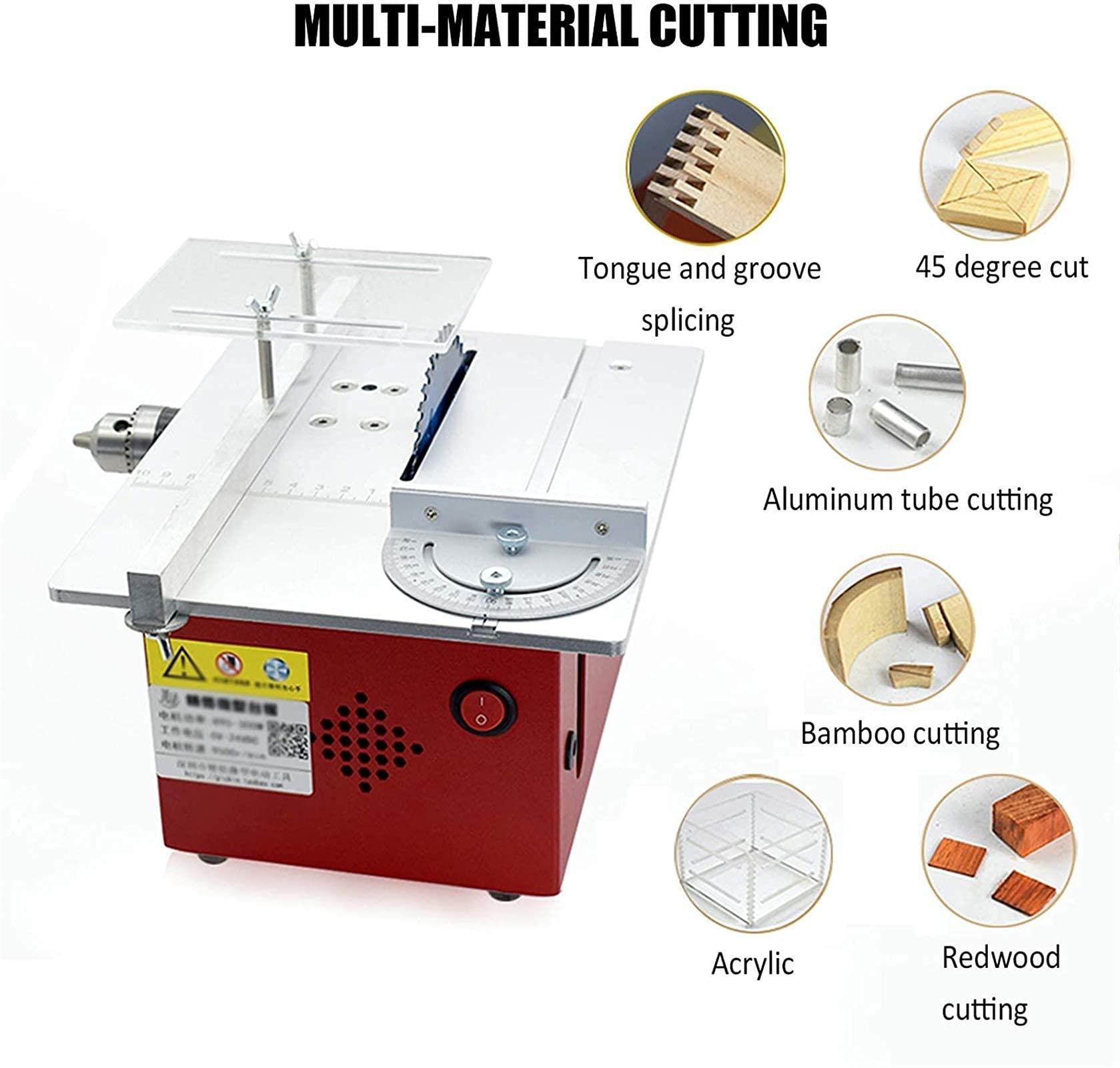 Mitre Saw Mini Table Saw Cutting Machine, Portable Tabletop Saw ...