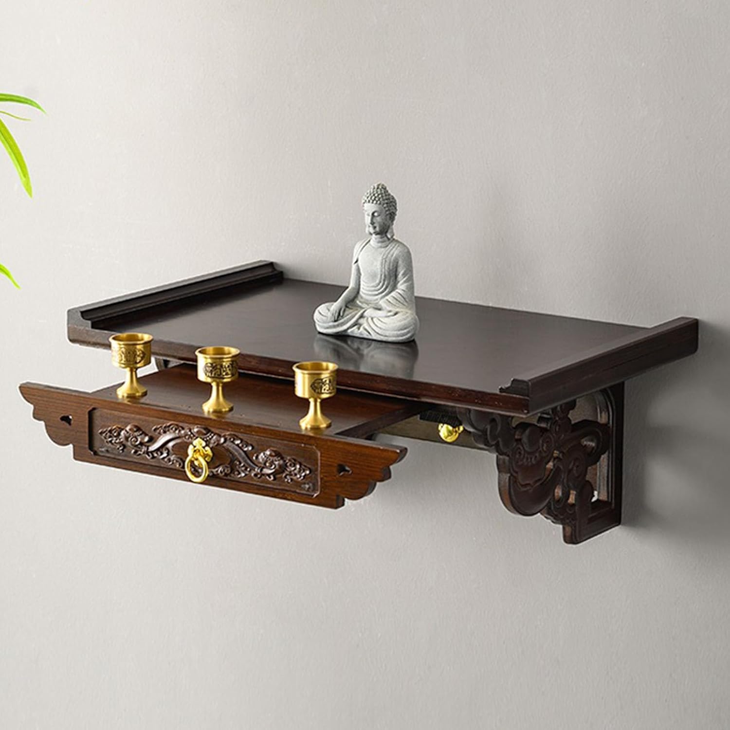 Amazon.com: Wall-Mounted Buddha Statue Stand Shrine Altar Table ...