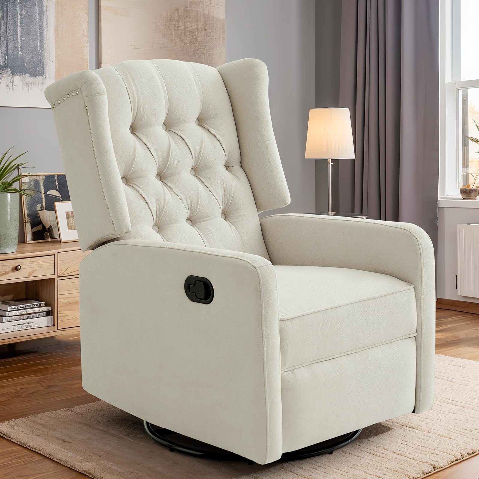 Amazon.com: ABAKAN Swivel Rocker Recliner Chair, Nursery Rocking ...