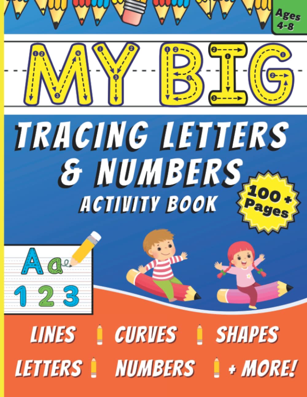 My Big Tracing Activity Book: Pencil Control | Letters and Numbers ...