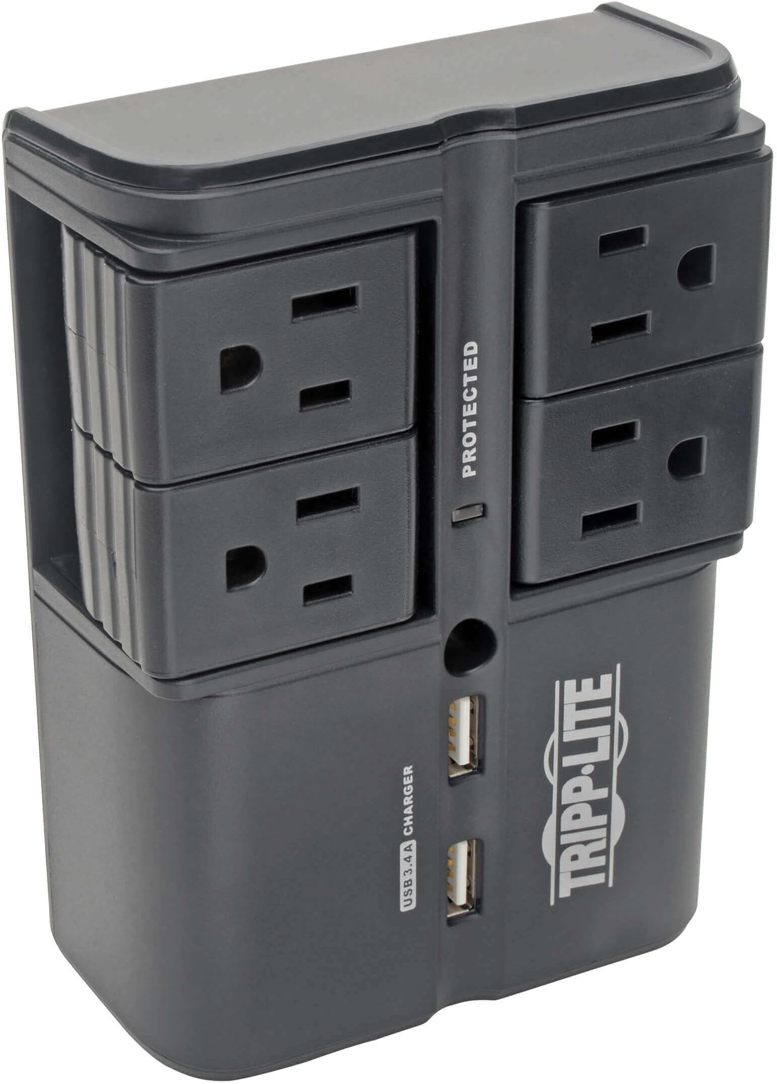 Amazon.com: Tripp Lite 4 Rotatable Outlet Surge Protector Power Strip ...