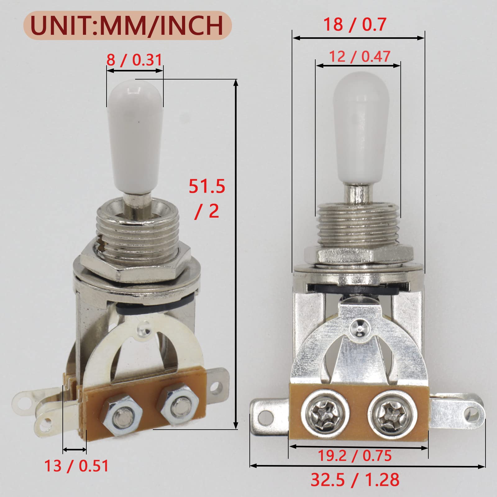 Snapklik.com : 2pcs Electric Guitar 3 Way Toggle Switch, Guitar Pickup ...
