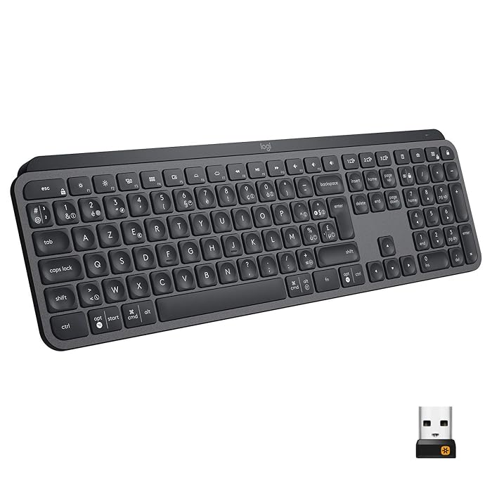 Buy Logitech MX Keys Advanced Illuminated Wireless Keyboard, AZERTY ...