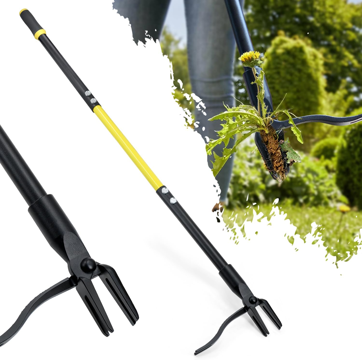 Amazon.com : CARINGLIFE Stand Up Weed Puller Tool - Garden Weed Remover ...