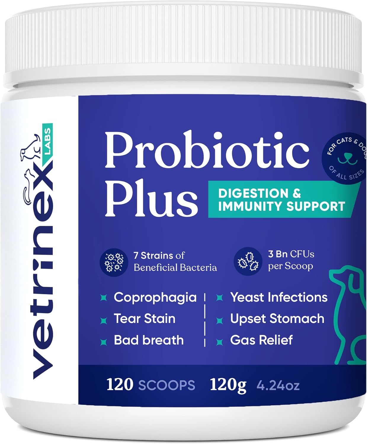 Amazon.com : Vetrinex labs Probiotic Powder 120 Grams : Pet Supplies