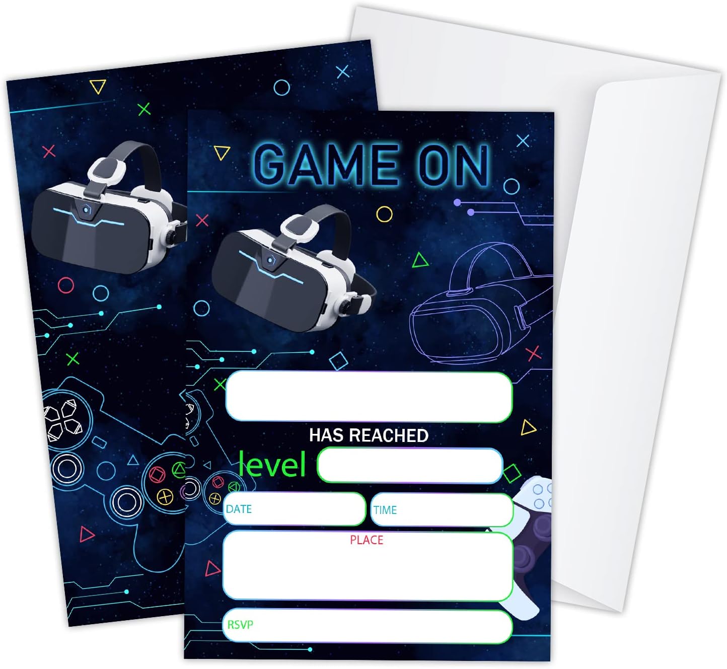 Amazon.com : haipino VR Party Invitations, Virtual Reality Birthday ...