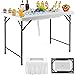 Amazon.com: Giantex Folding Ice Table with Drain, 4 ft Portable Cooler ...