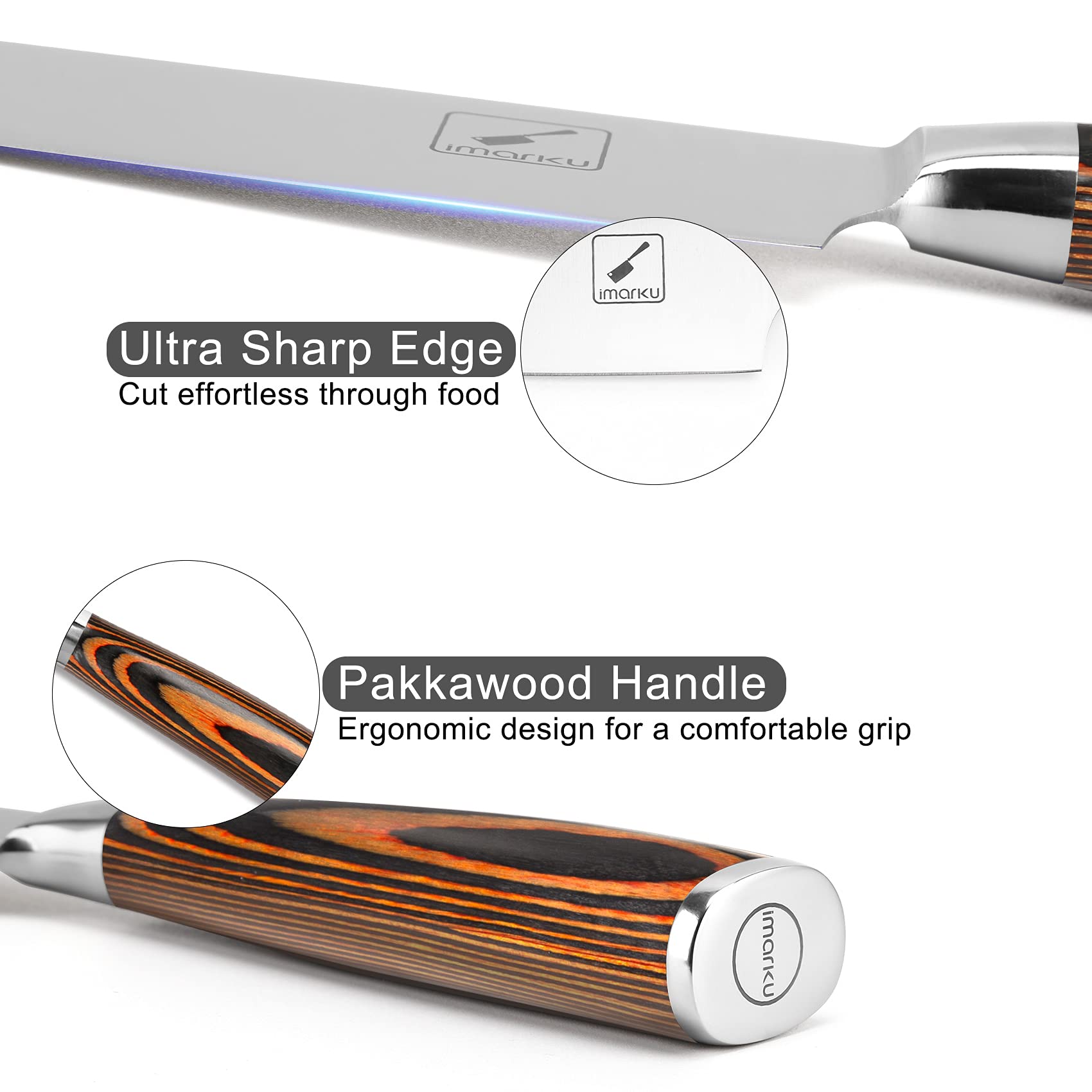Snapklik.com : Imarku Chef Knife - Pro Kitchen Knife 8 Inch Chefs ...