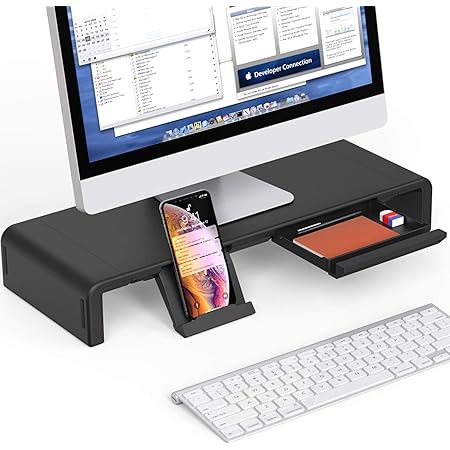 Klearlook Foldable Monitor Stand Built in Storage Drawer Tablet&Phone ...