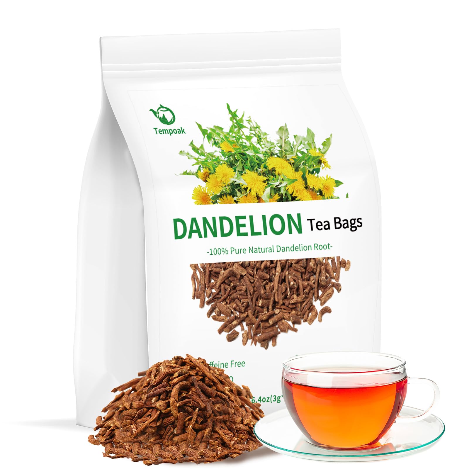 Amazon.com : Roasted Dandelion Root Tea Bags - 60bags/6.4 OZ 100% Pure ...